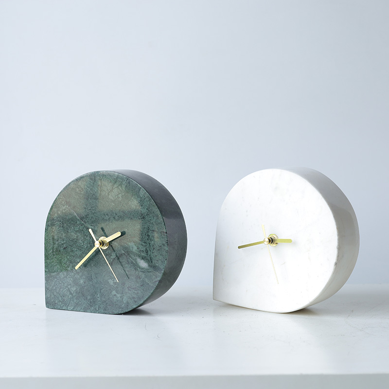 luxury marble clock set